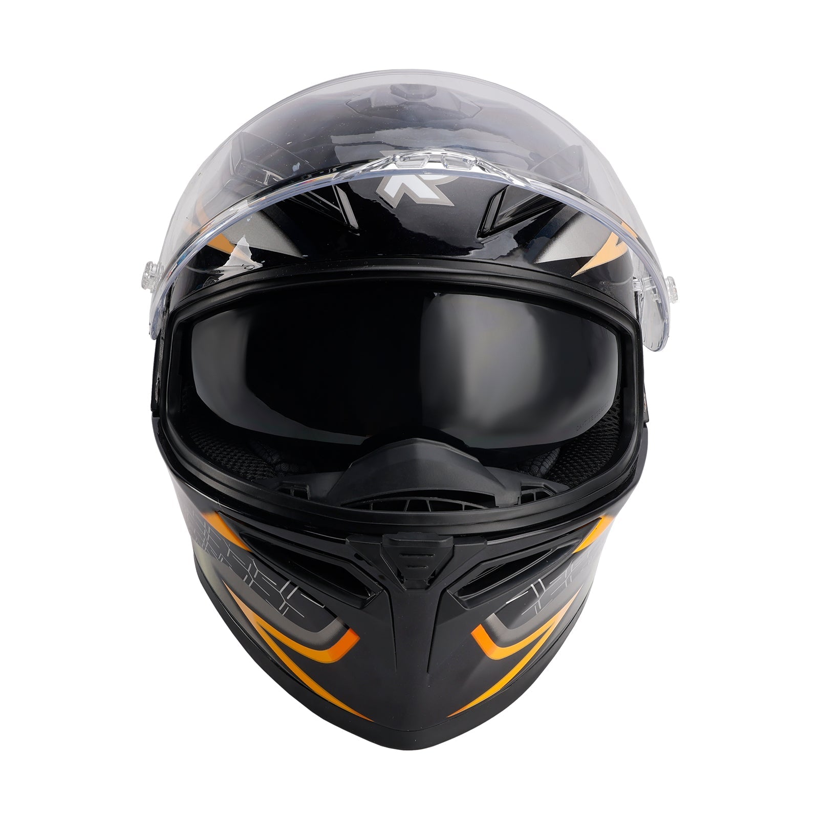DOT Motorradhelm für Erwachsene, Street, Integralhelm, Orange – oonooo