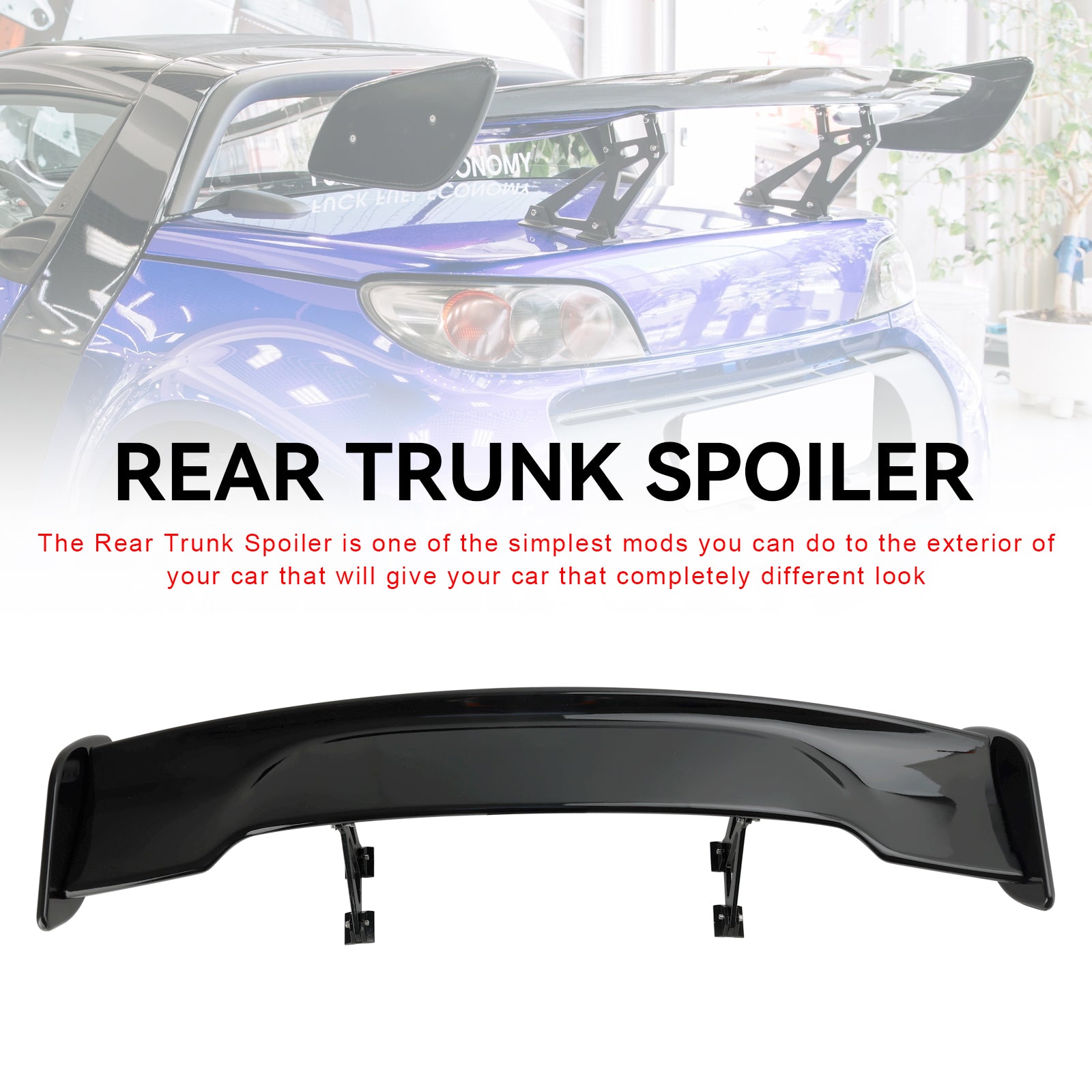 57" 145cm Universal Racing GT Style Down Force Trunk Spoiler Wing Glos ...