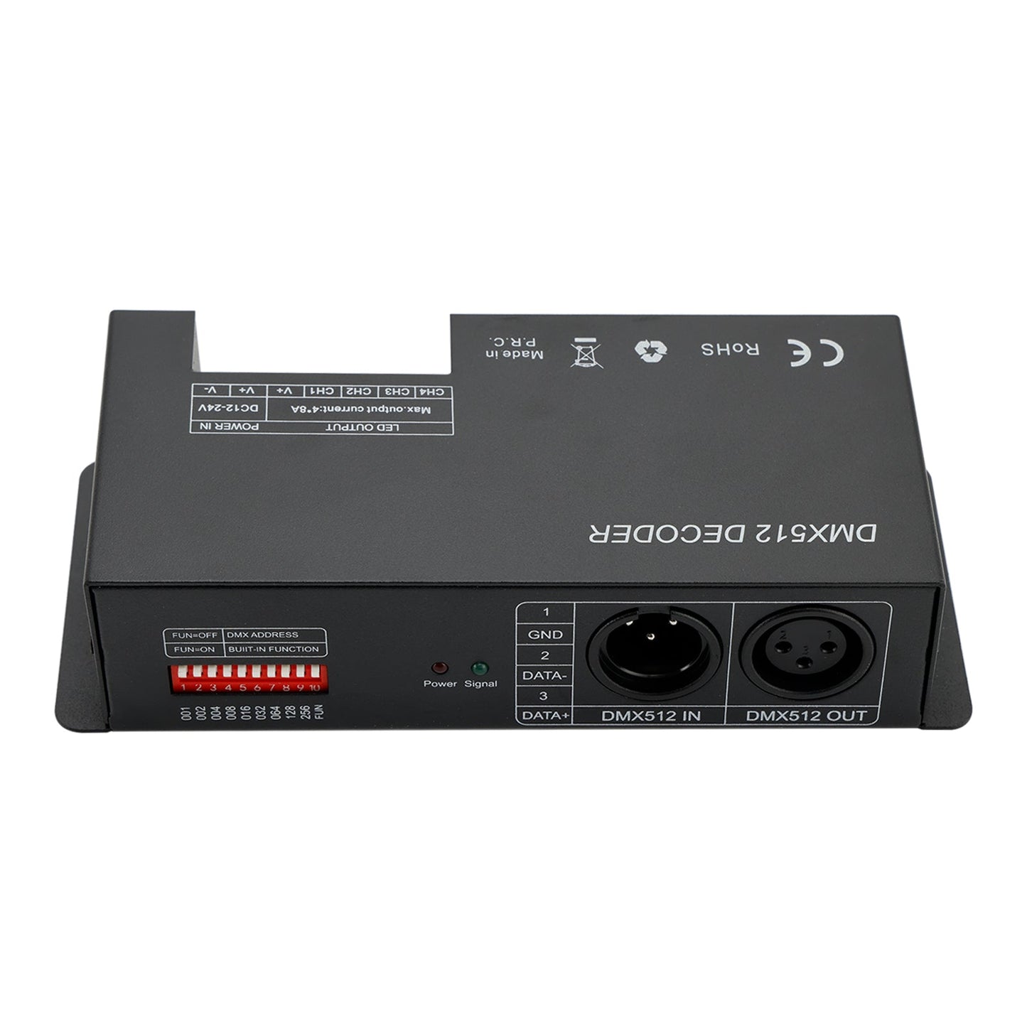 4-Kanal-DMX 512-Decoder RGBW PWM Dimmer Treiber LED-Streifen-Licht-Con ...