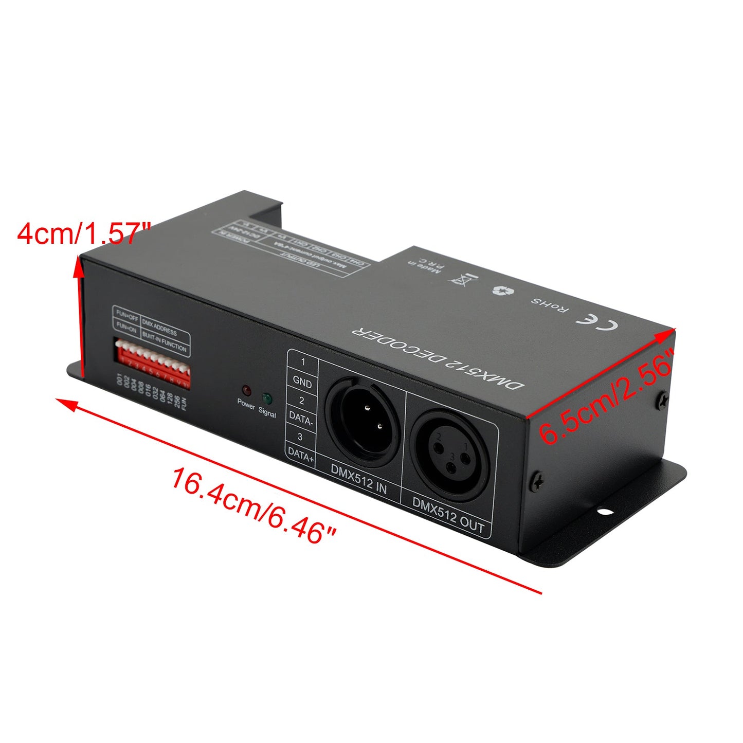 4-Kanal-DMX 512-Decoder RGBW PWM Dimmer Treiber LED-Streifen-Licht-Con ...