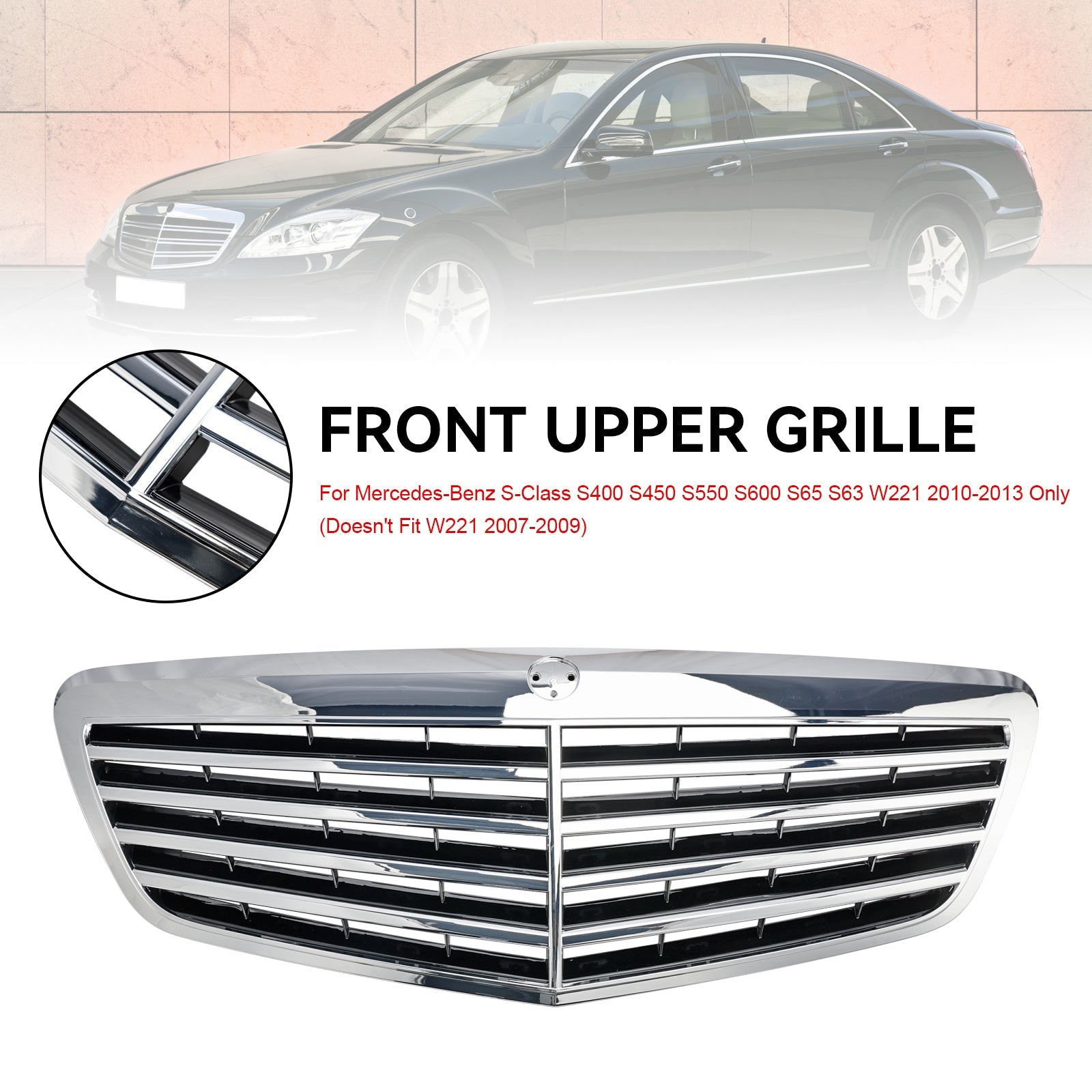 2010-2013 Mercedes Benz S-Klasse W221 S550 S600 S63 S65 Kühlergrill ...