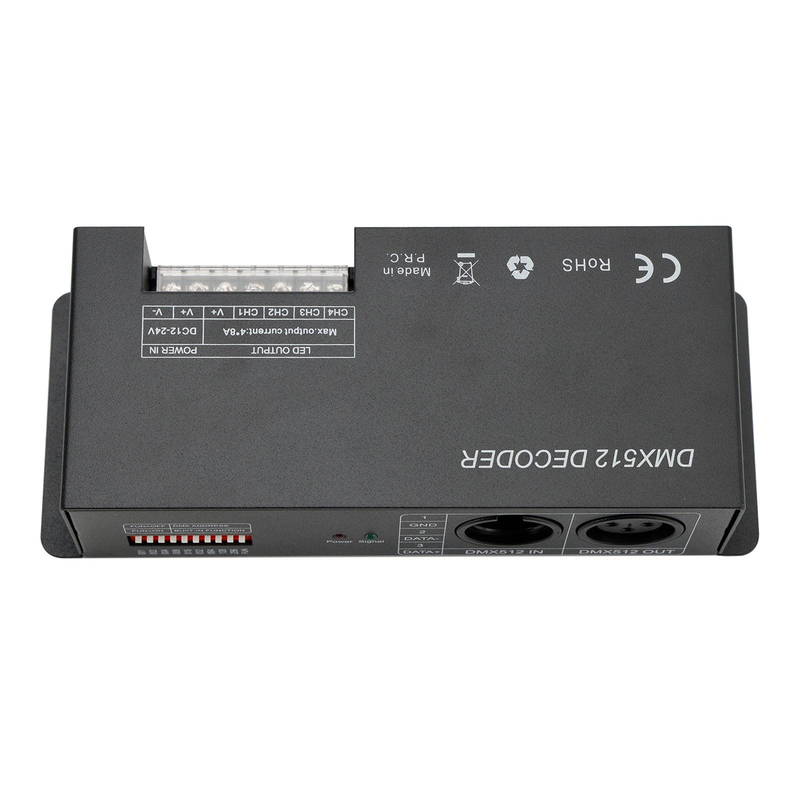 4-Kanal-DMX 512-Decoder RGBW PWM Dimmer Treiber LED-Streifen-Licht-Con ...