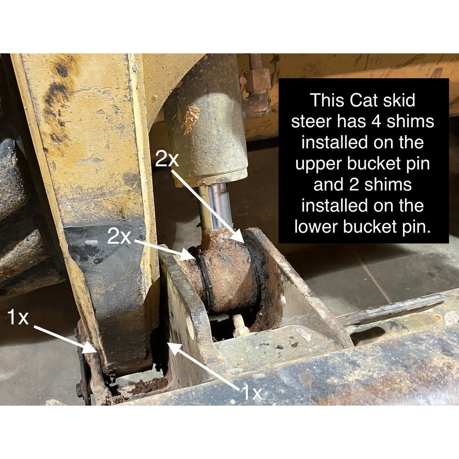 40MM Excavator Bucket Pin Shims Kit For Skid Steer Cat Bobcat Deere Ko ...