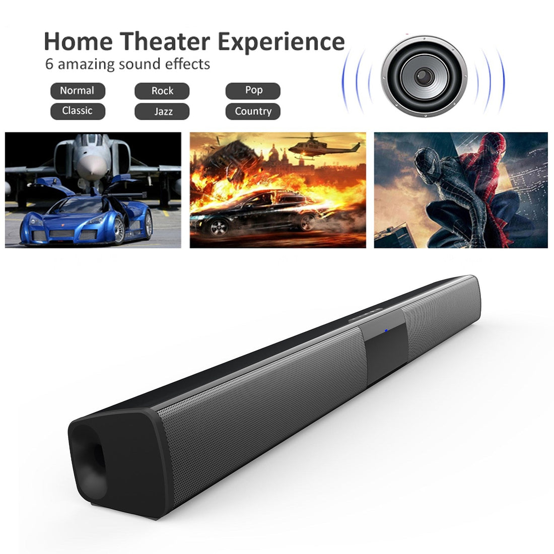 BT Surround Sound Bar Wireless Subwoofer TV Heimkino & Remote-Laut – oonooo