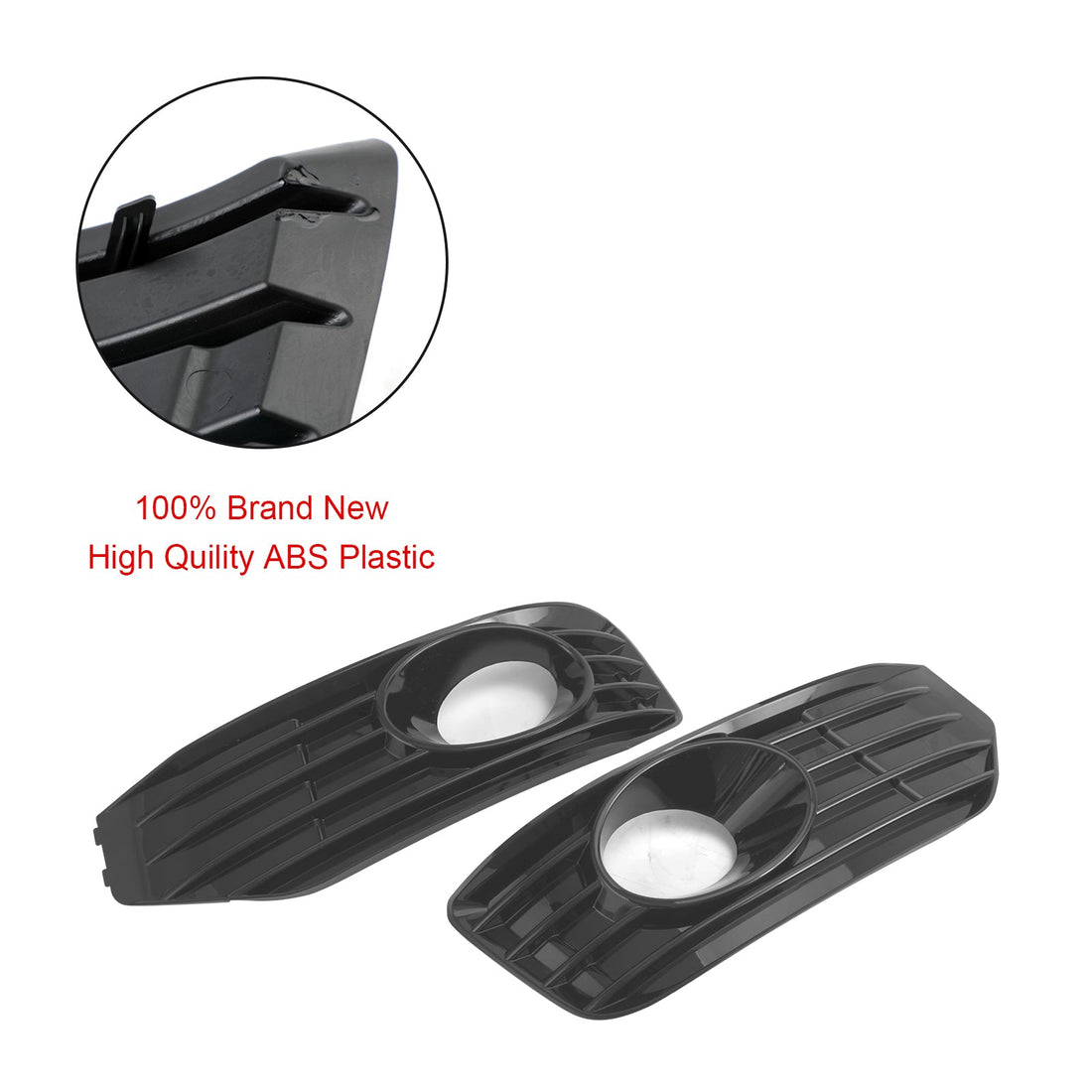 VW T5 T5.1 2010-2015 Gloss Black Fog Lamp Light Cover Insert S-line Gr ...