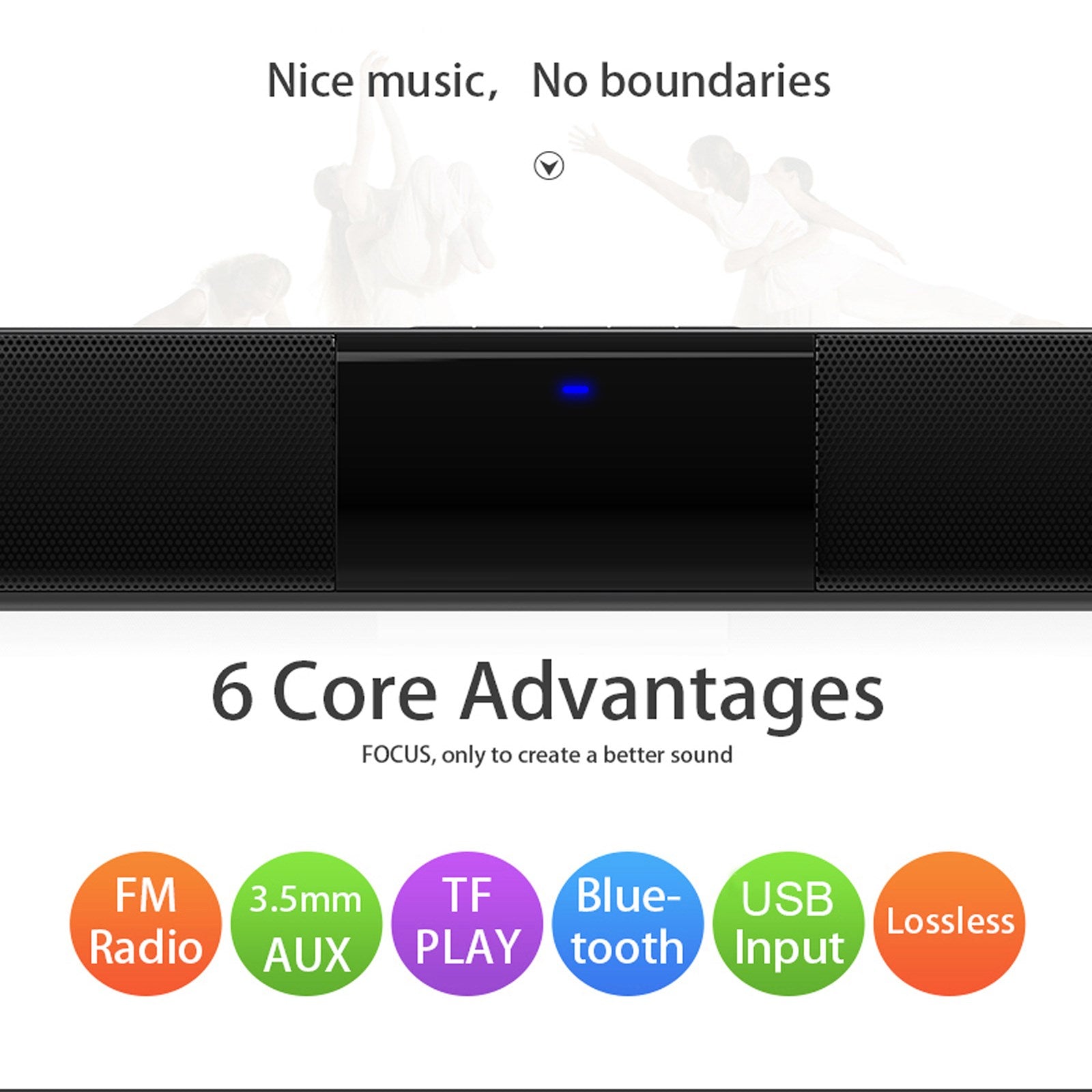 BT Surround Sound Bar Wireless Subwoofer TV Heimkino & Remote-Laut – oonooo