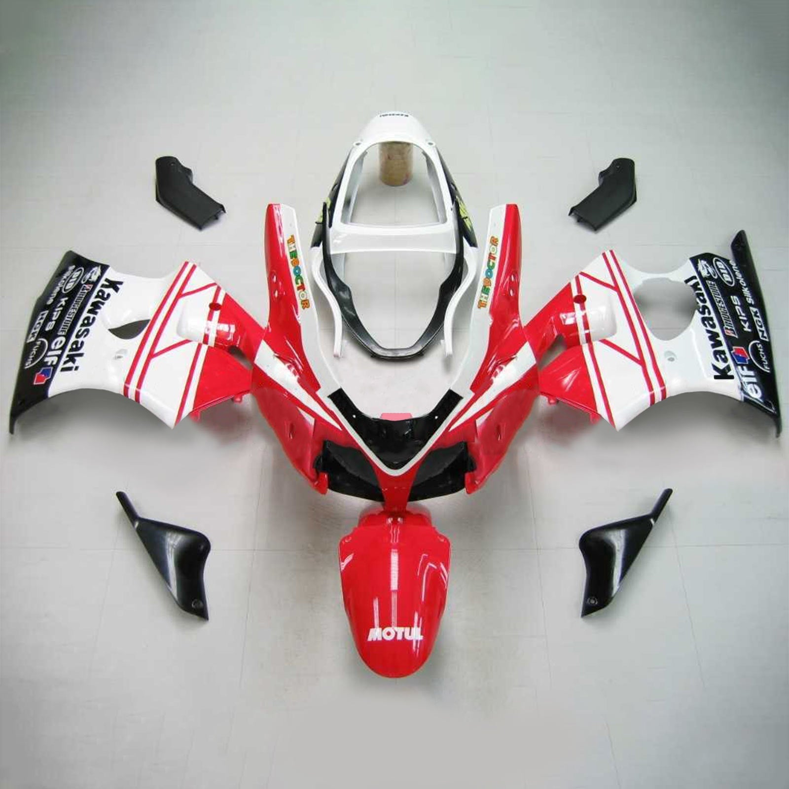 Amotopart 2000-2002 Kawasaki ZX6R Verkleidung Red White Kit – oonooo