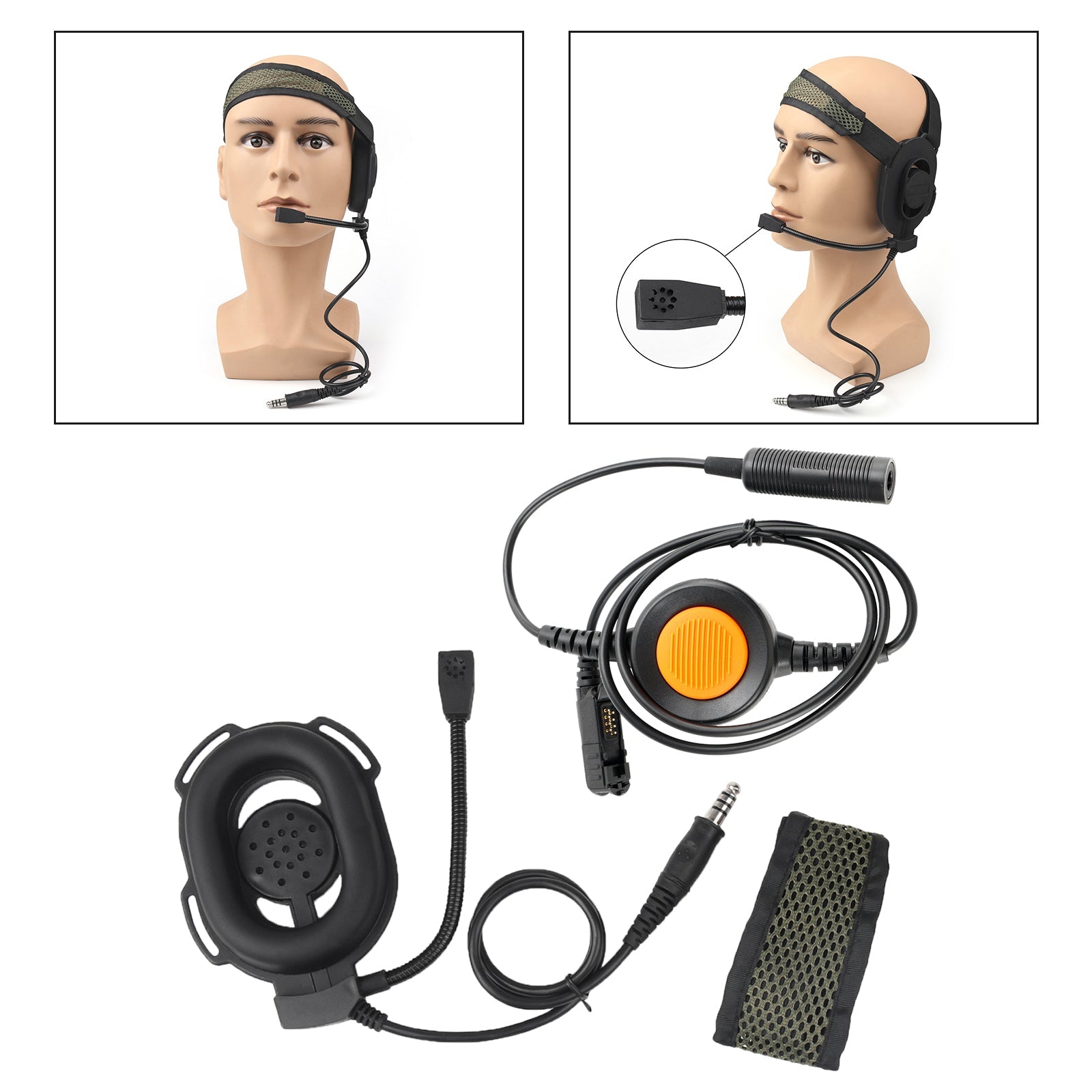 Z Tactical HD-01 Bowman Elite II Headset 6-Pin PTT für IMTP3100 MTP315 ...