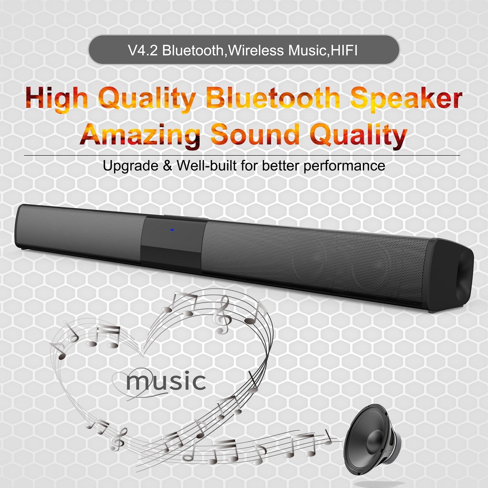 BT Surround Sound Bar Wireless Subwoofer TV Heimkino & Remote-Laut – oonooo
