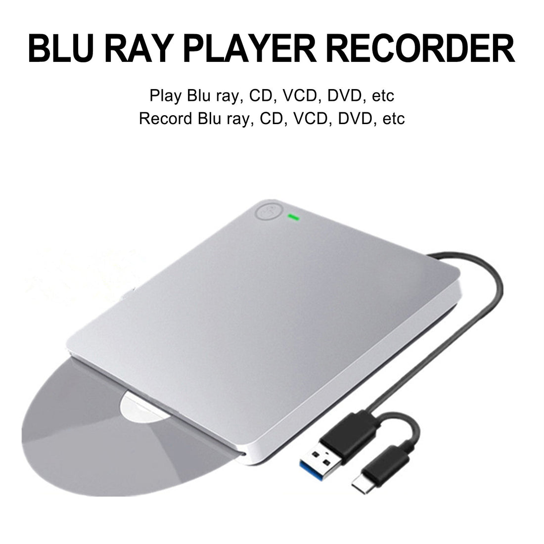 6X Blu-ray-Brenner USB Externer Super Slim BD DVD CD RW Disc Writer Mo ...