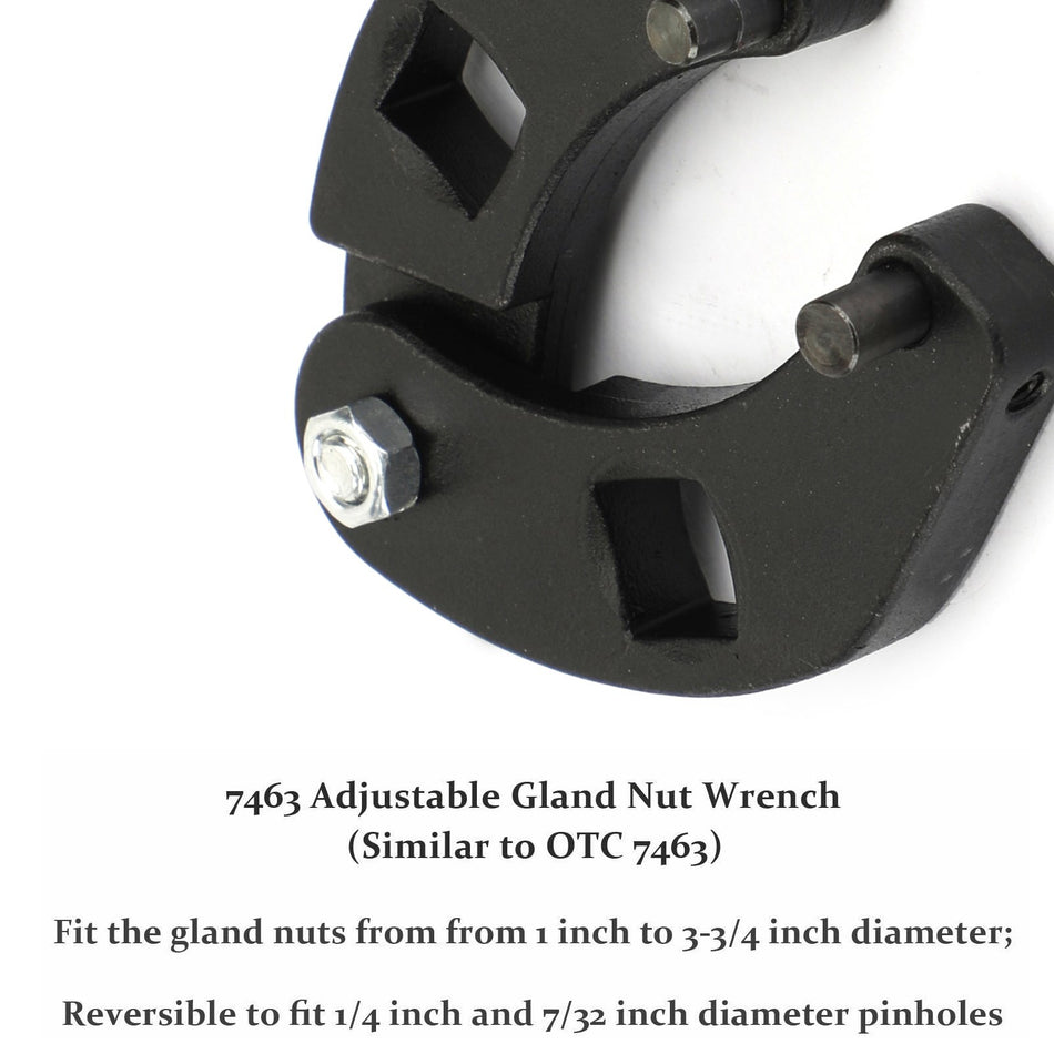 Adjustable Gland Nut Wrench 7463 Small Pin Spanner Tools for Hydraulic ...