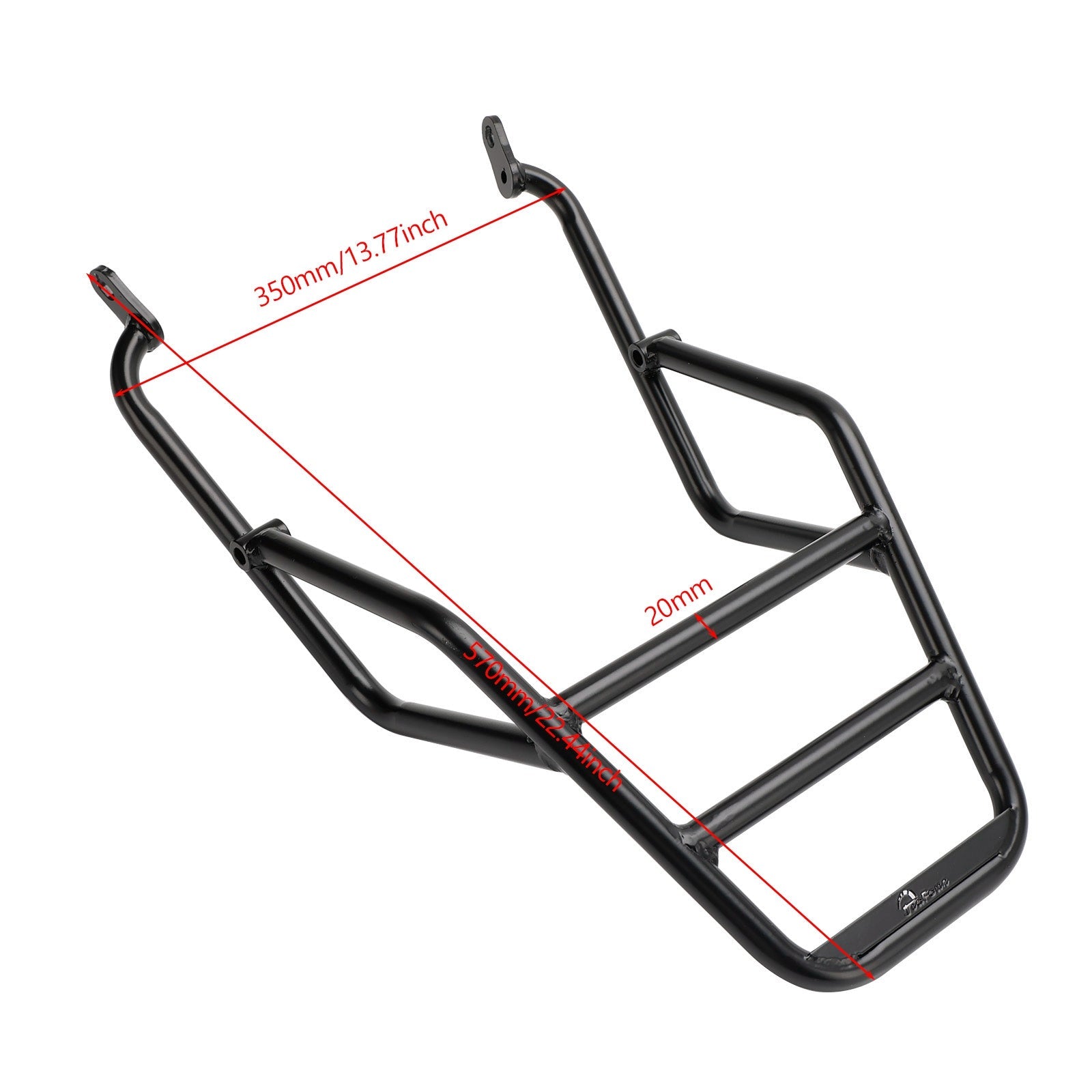 Gep?cktr?ger hinten, schwarz, Tr?gerunterstützung für Honda Hness CB35 – oonooo