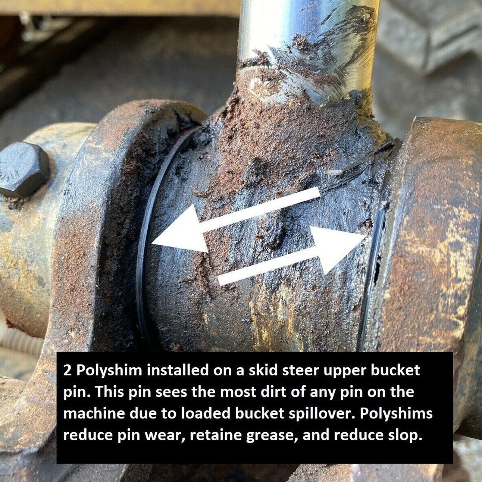 40MM Excavator Bucket Pin Shims Kit For Skid Steer Cat Bobcat Deere Ko ...