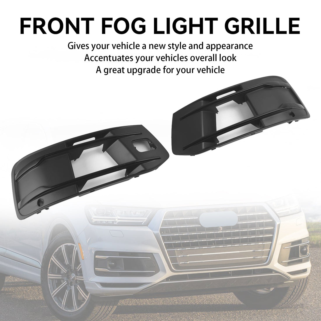 Audi Q7 2016-2019 Front Bumper Cover Fog Light Bezel Insert Grill Gril ...